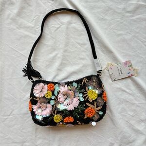 Bags | New With Tags Tj Maxx Marshalls Viral Beaded Shoulder Bag Floral ...